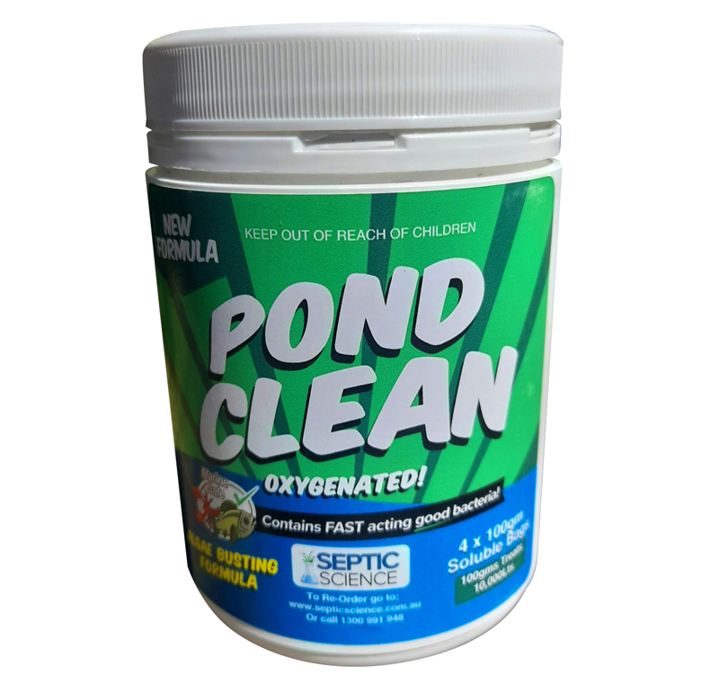 Pond Clean (large) – 4 x 100gm bag (Treats 10,000L p/bag) | Septic Science
